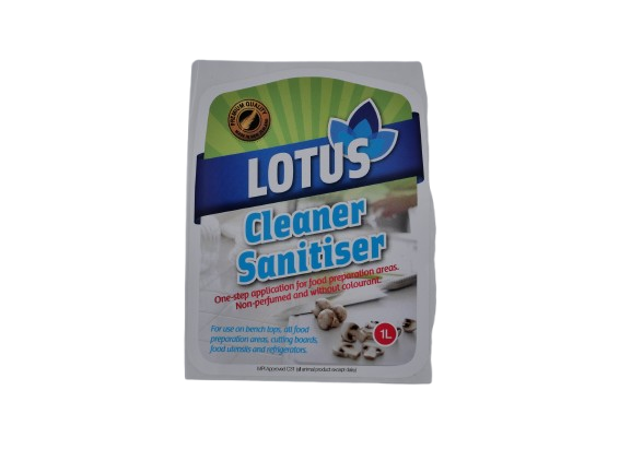 Lotus Cleaner Sanitiser Label – Pacific Hygiene