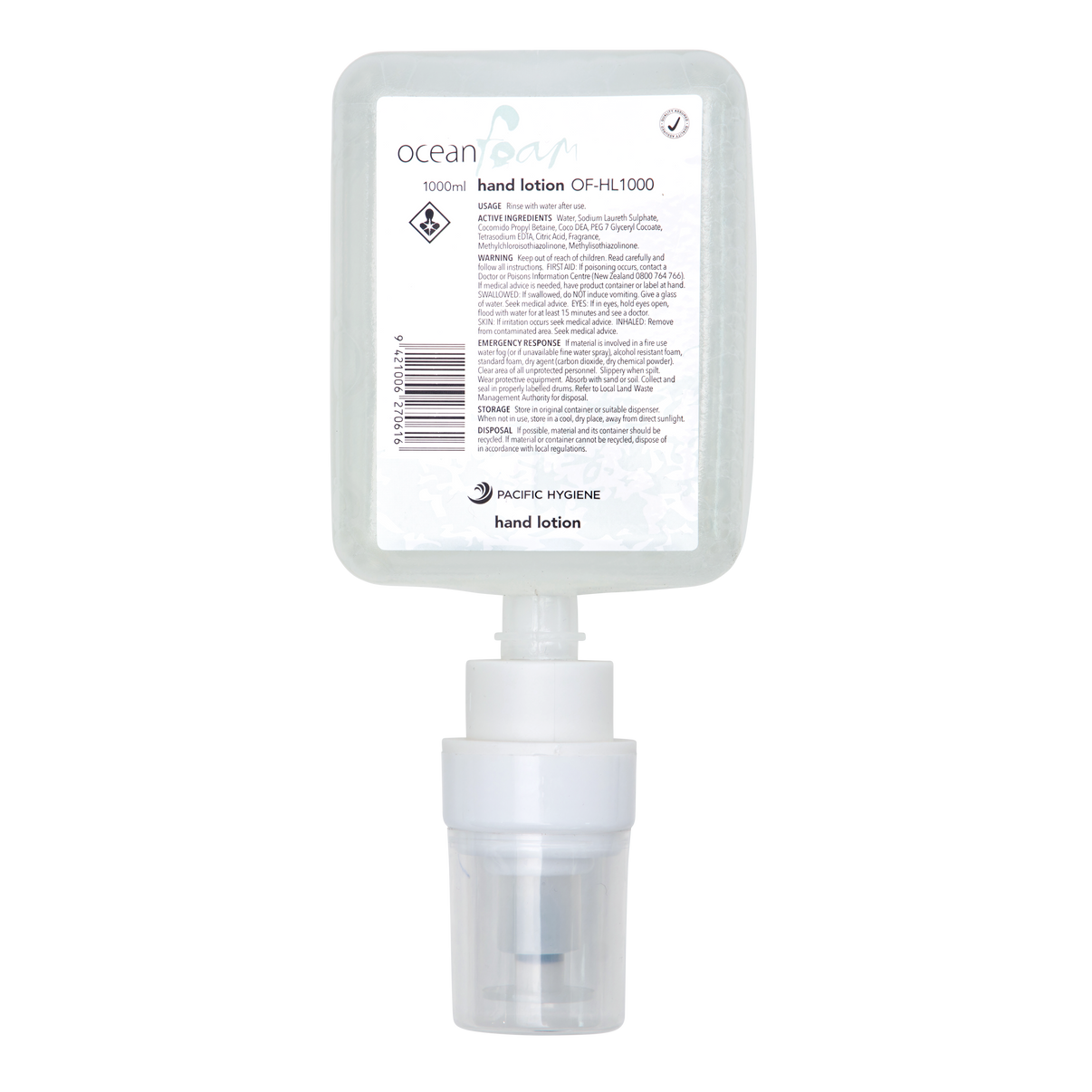 Ocean Foam Hand Soap with Lotion 1000ml – Pacific Hygiene
