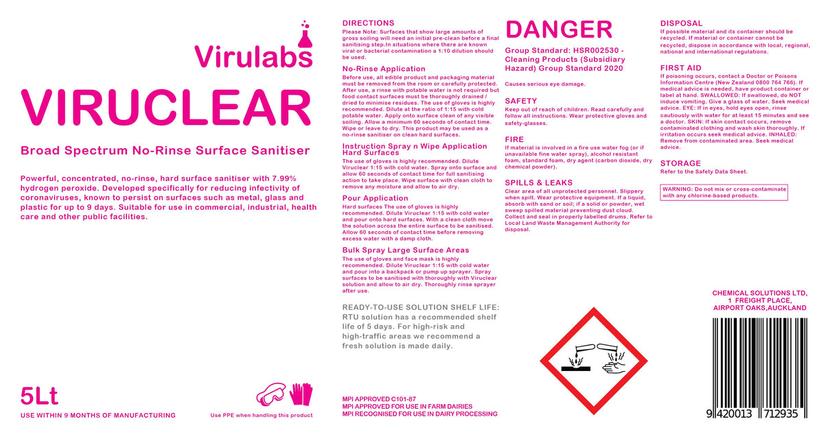 ViruClear Application Label – Pacific Hygiene