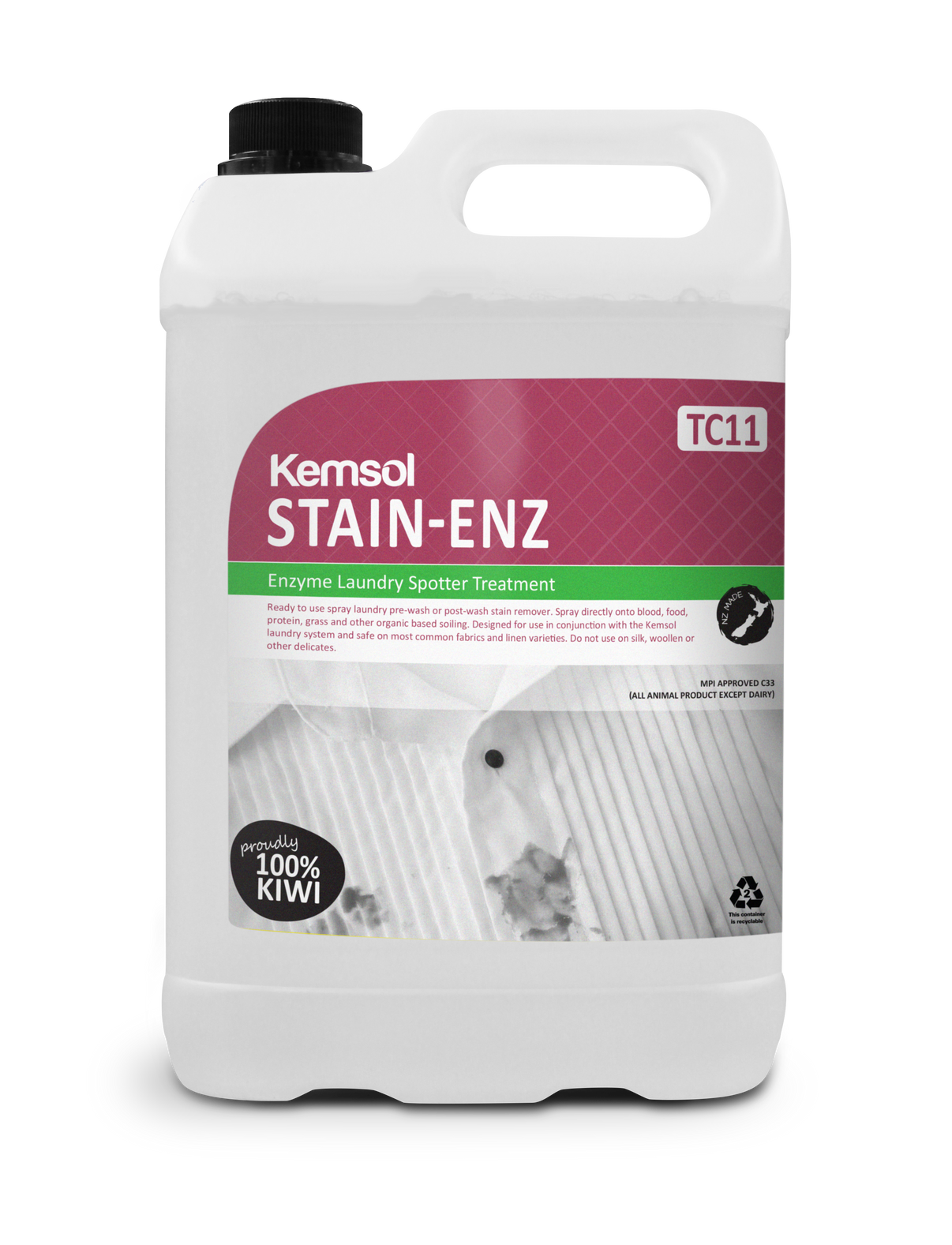 Kemsol Stain-Enz Pre Spotter 5L – Pacific Hygiene